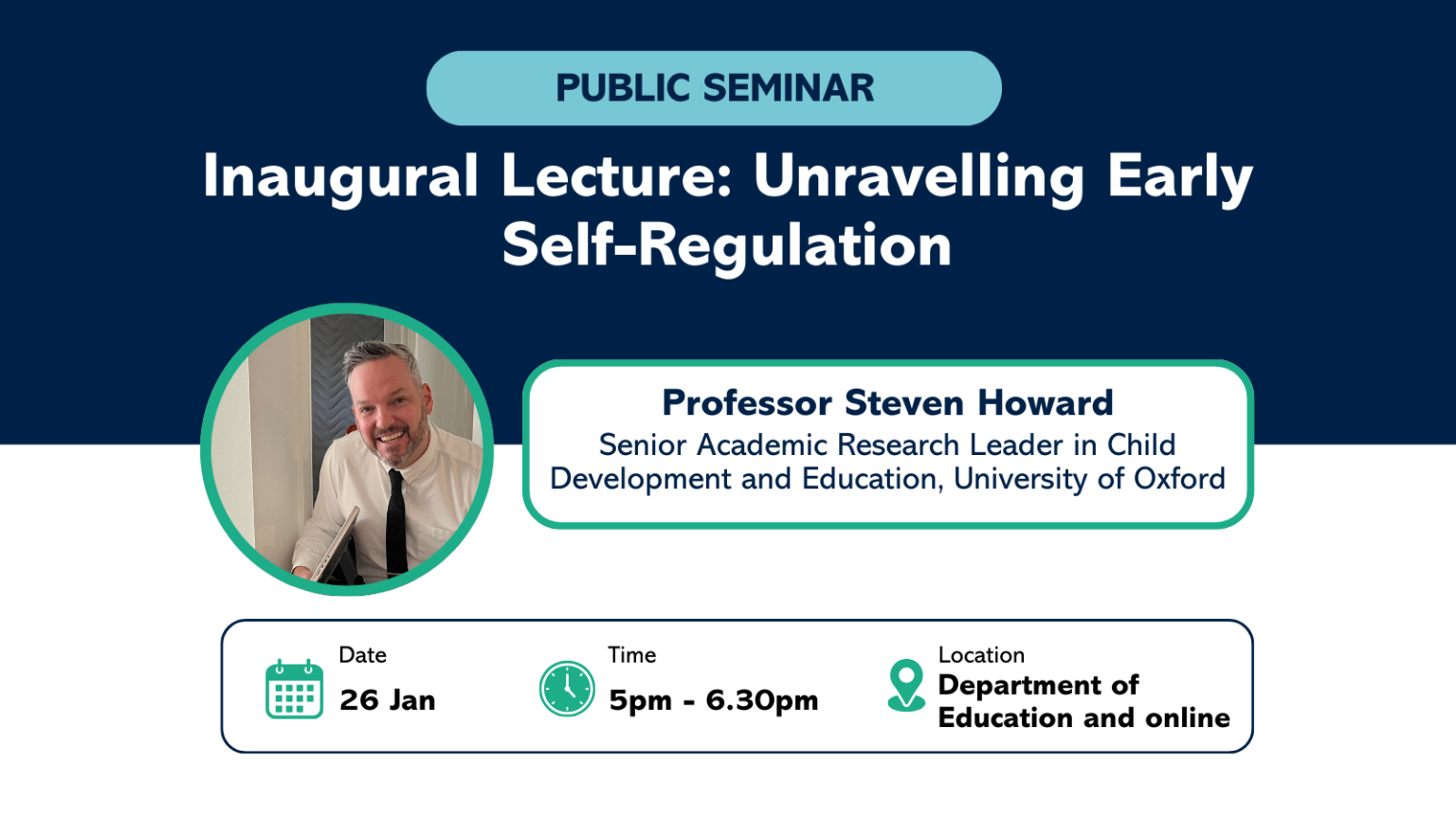 Inaugural Lecture: Unravelling Early Self-Regulation – Professor Steven ...